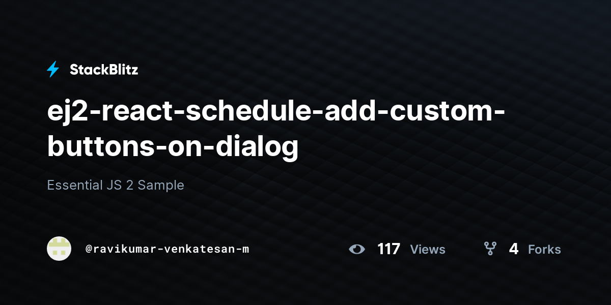 ej2-react-schedule-add-custom-buttons-on-dialog - StackBlitz
