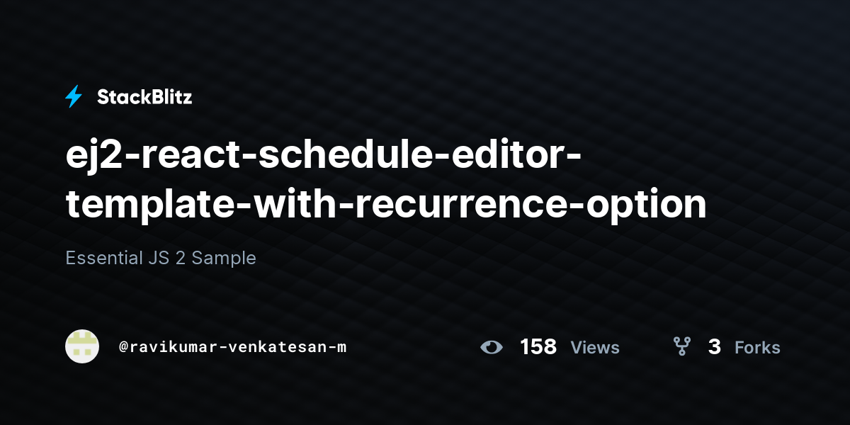ej2-react-schedule-editor-template-with-recurrence-option - StackBlitz