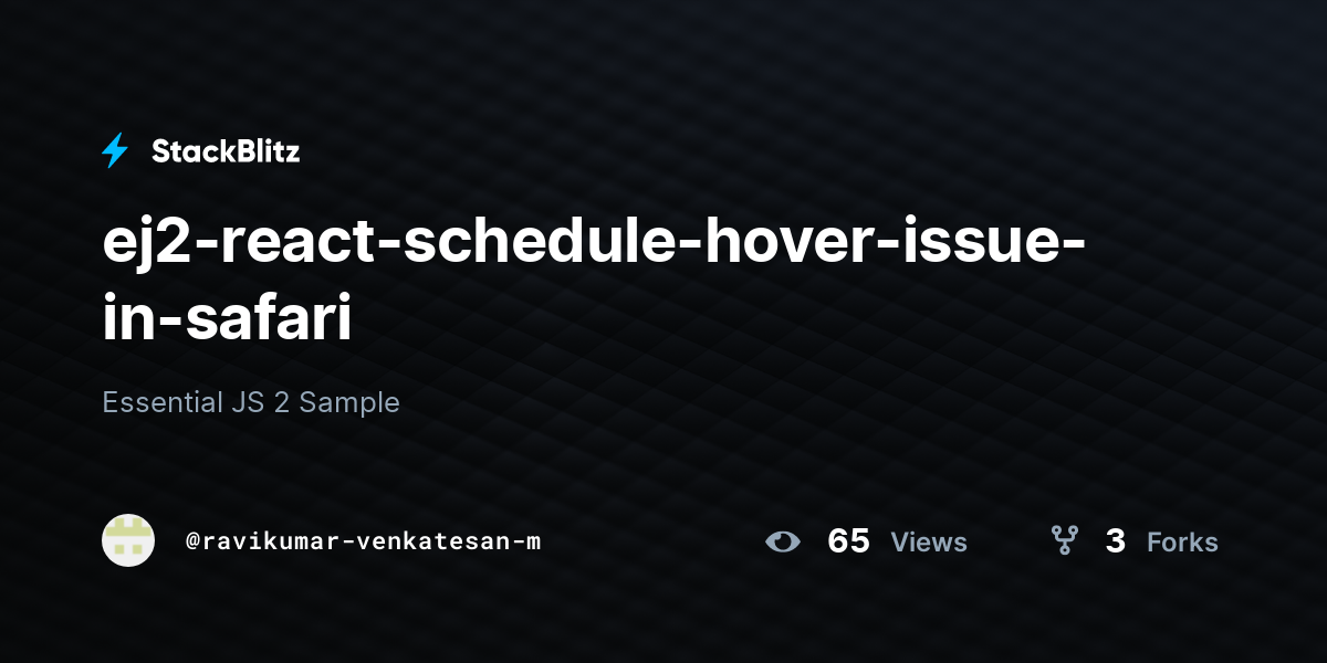 ej2-react-schedule-hover-issue-in-safari - StackBlitz ej2-react-schedule-hover-issue-in-safari - StackBlitz