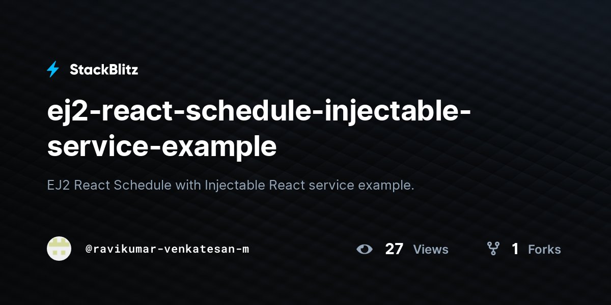 ej2-react-schedule-injectable-service-example - StackBlitz ej2-react-schedule-injectable-service-example - StackBlitz