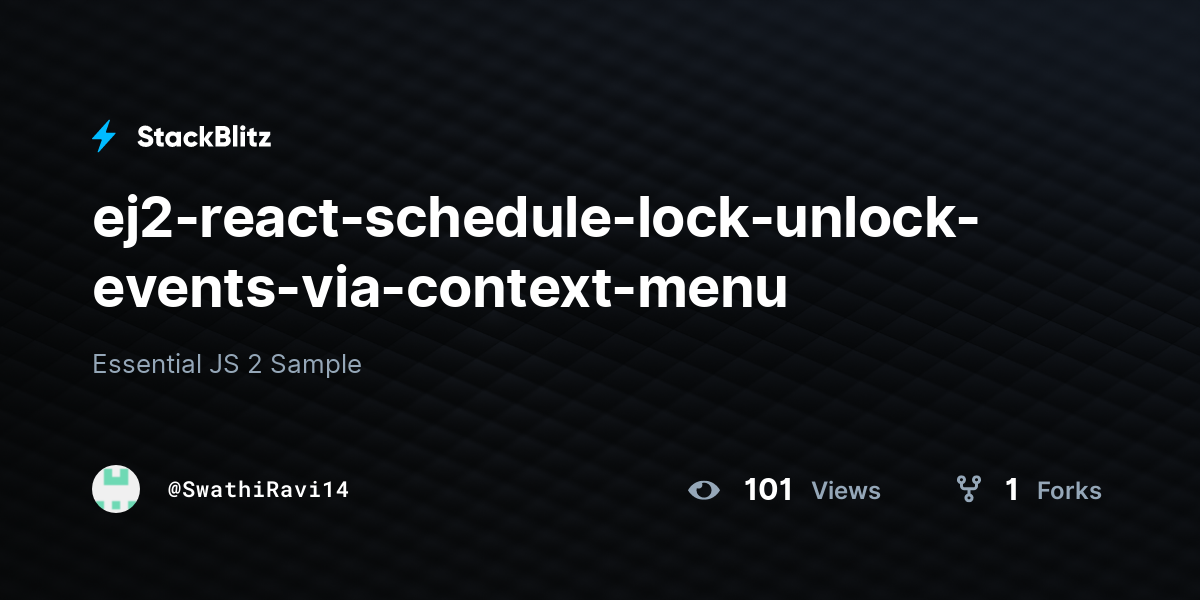 ej2-react-schedule-lock-unlock-events-via-context-menu - StackBlitz