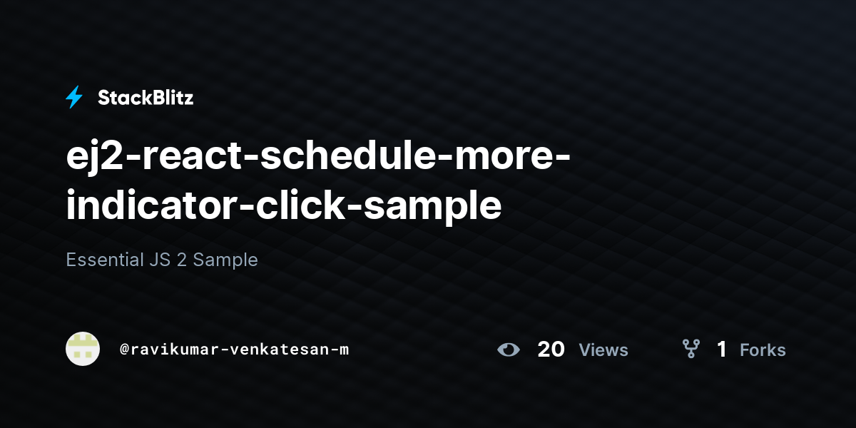 ej2-react-schedule-more-indicator-click-sample - StackBlitz ej2-react-schedule-more-indicator-click-sample - StackBlitz