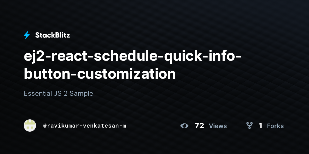 ej2-react-schedule-quick-info-button-customization - StackBlitz ej2-react-schedule-quick-info-button-customization - StackBlitz