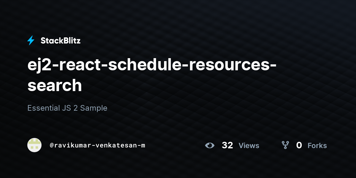 ej2-react-schedule-resources-search - StackBlitz