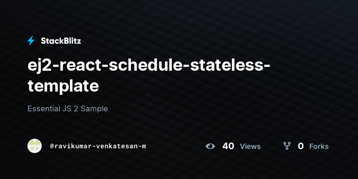 ej2-react-schedule-stateless-template - StackBlitz