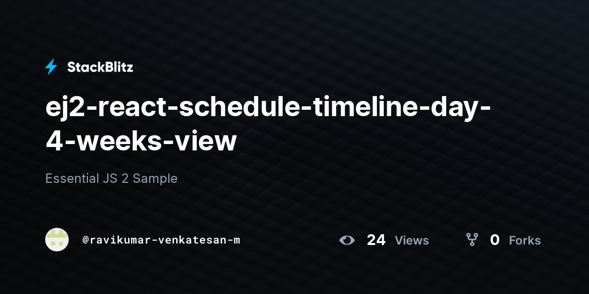 ej2-react-schedule-timeline-day-4-weeks-view - StackBlitz ej2-react-schedule-timeline-day-4-weeks-view - StackBlitz