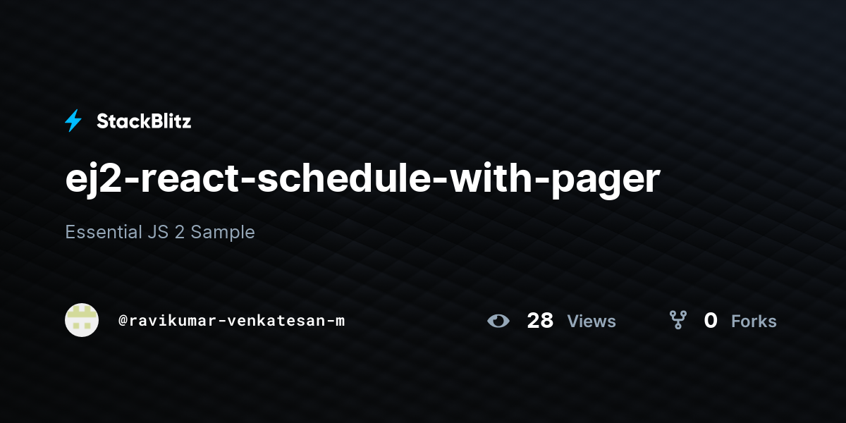 ej2-react-schedule-with-pager - StackBlitz ej2-react-schedule-with-pager - StackBlitz