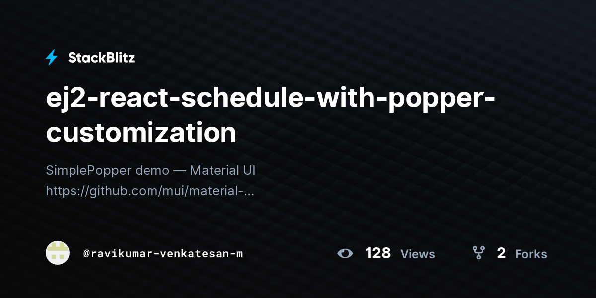 ej2-react-schedule-with-popper-customization - StackBlitz ej2-react-schedule-with-popper-customization - StackBlitz