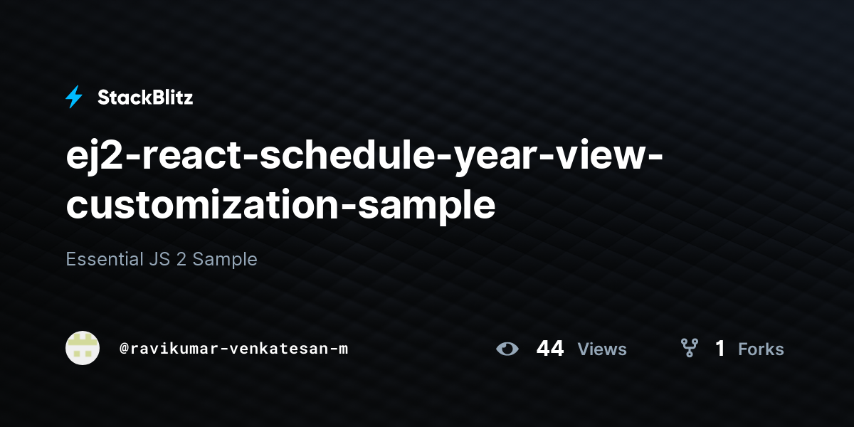 ej2-react-schedule-year-view-customization-sample - StackBlitz ej2-react-schedule-year-view-customization-sample - StackBlitz