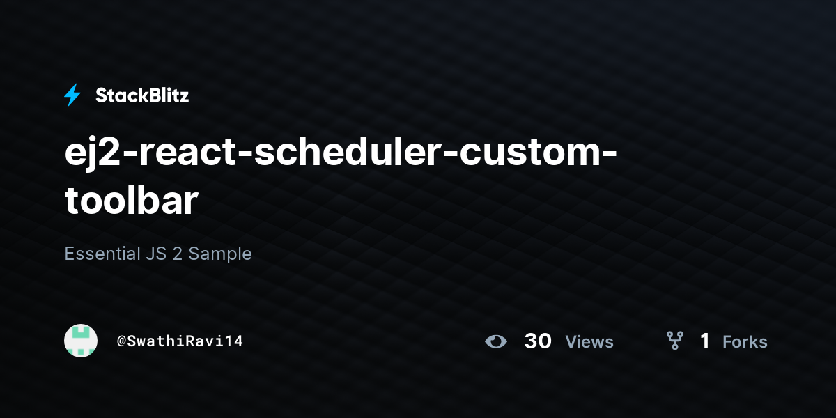 ej2-react-scheduler-custom-toolbar - StackBlitz ej2-react-scheduler-custom-toolbar - StackBlitz