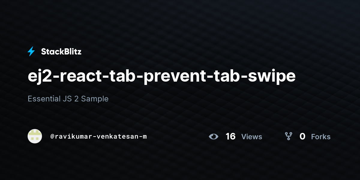 ej2-react-tab-prevent-tab-swipe - StackBlitz ej2-react-tab-prevent-tab-swipe - StackBlitz