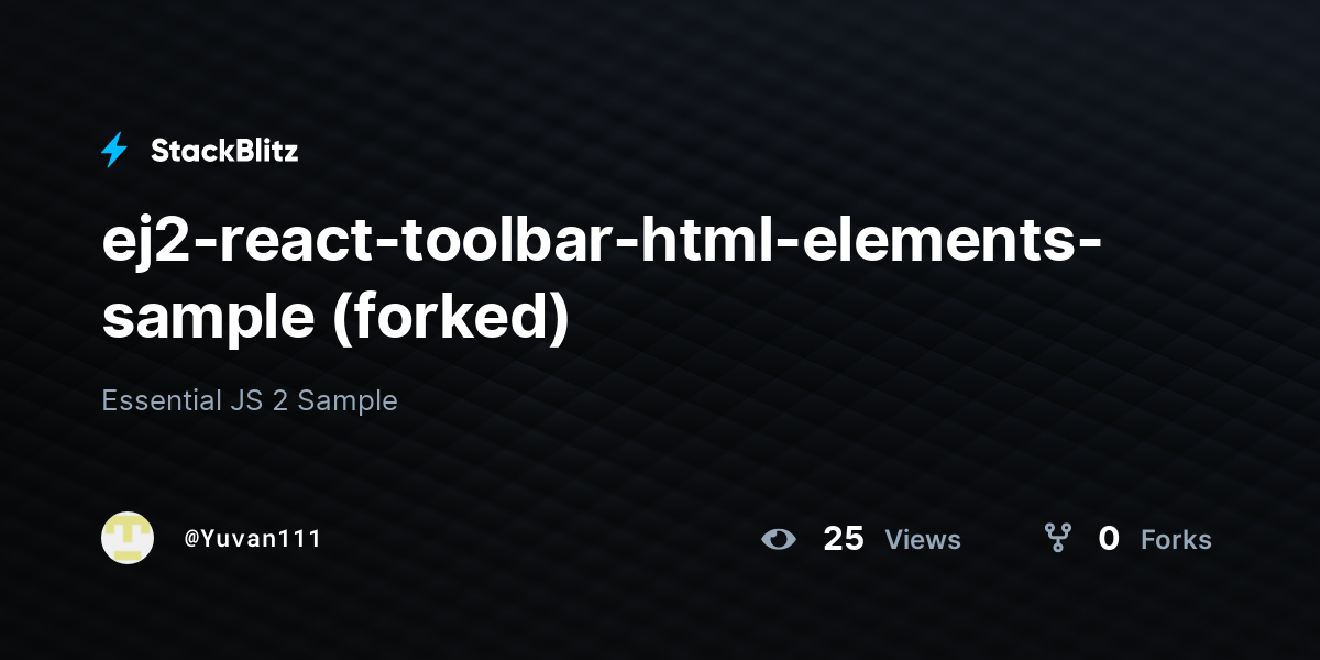 ej2-react-toolbar-html-elements-sample (forked) - StackBlitz