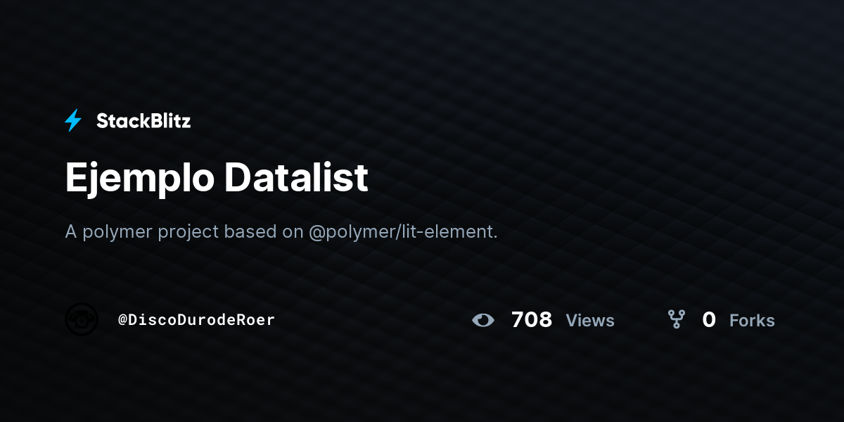 Ejemplo Datalist - StackBlitz