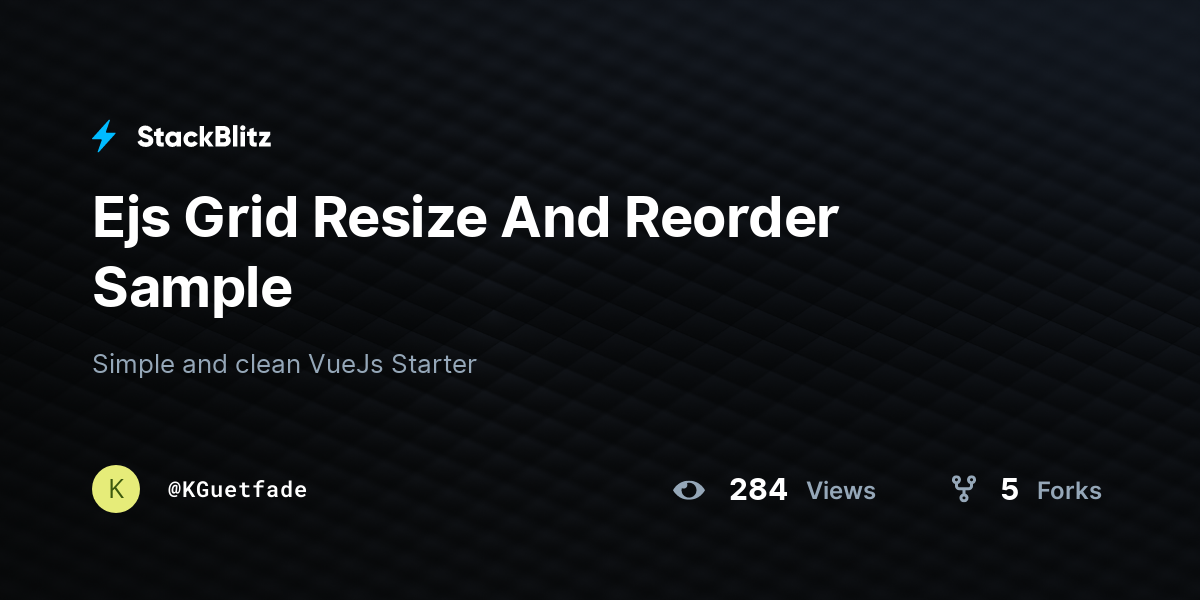 Ejs Grid Resize And Reorder Sample - StackBlitz