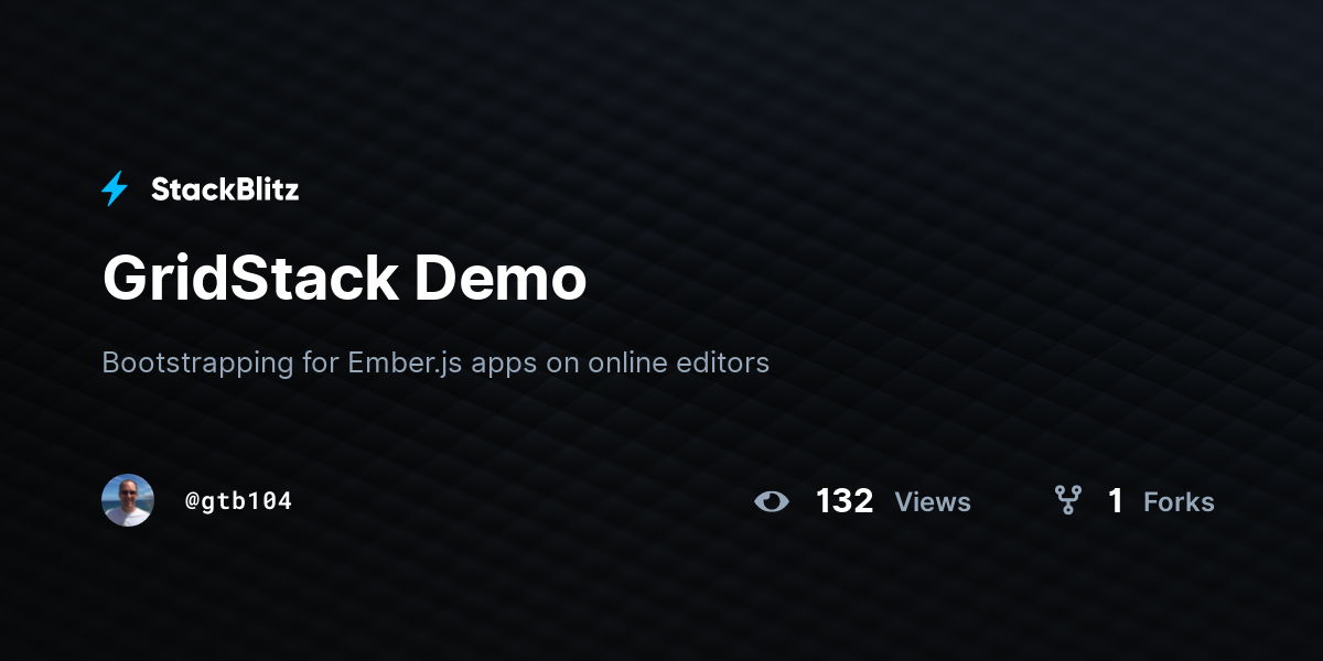 GridStack Demo - StackBlitz