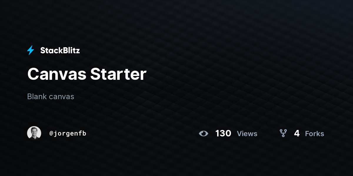 Canvas Starter - StackBlitz