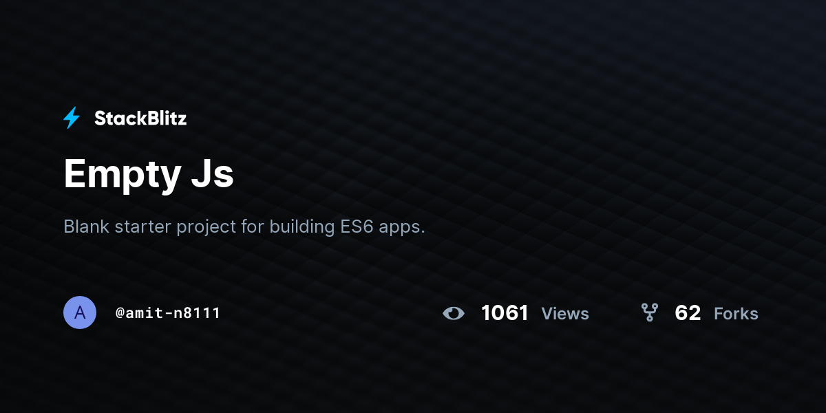 Empty Js - StackBlitz