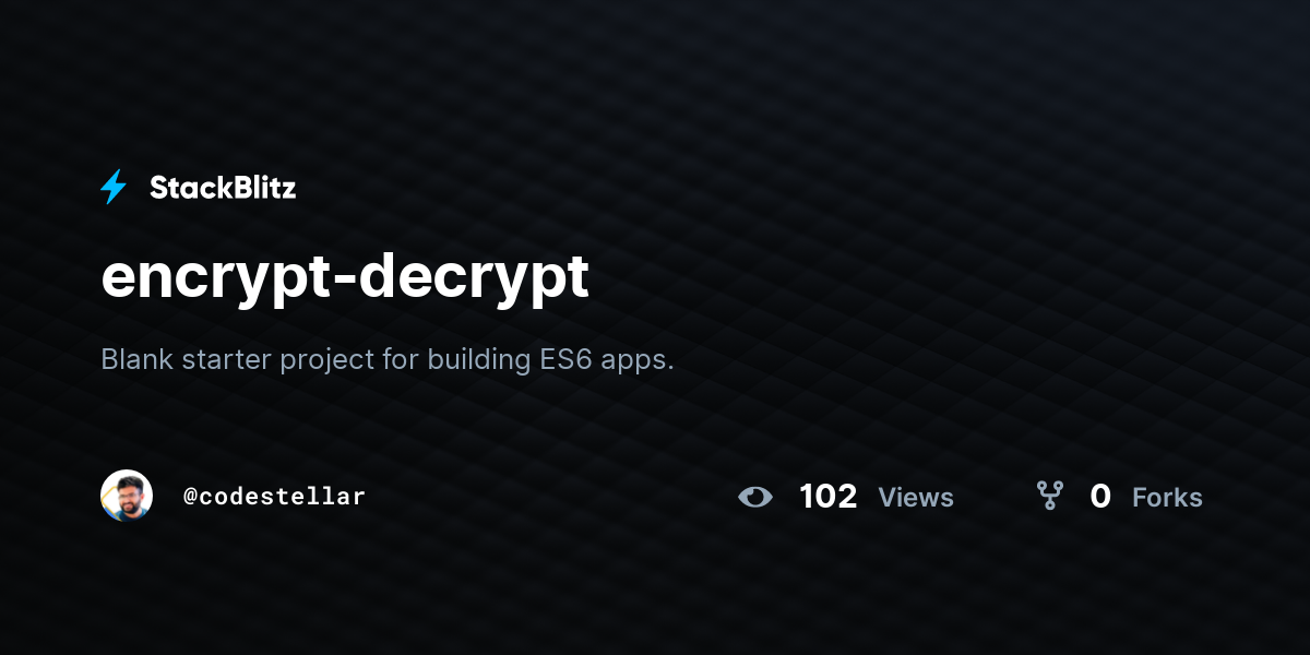encrypt-decrypt - StackBlitz