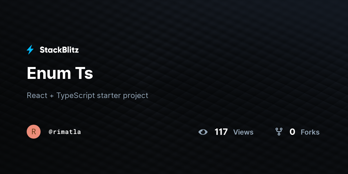 Enum Ts - StackBlitz