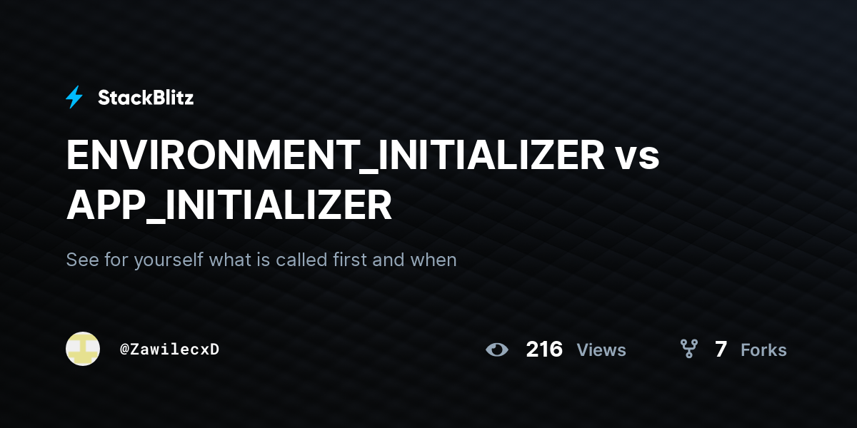 ENVIRONMENT_INITIALIZER vs APP_INITIALIZER - StackBlitz