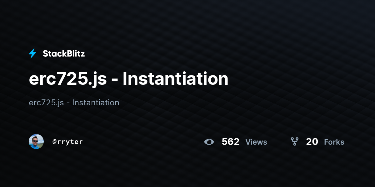 erc725.js - Instantiation - StackBlitz