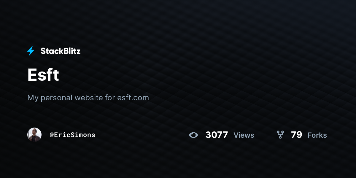 Esft - StackBlitz