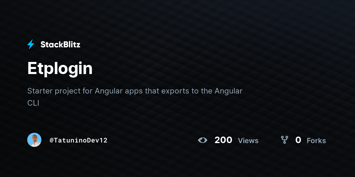 Etplogin - StackBlitz