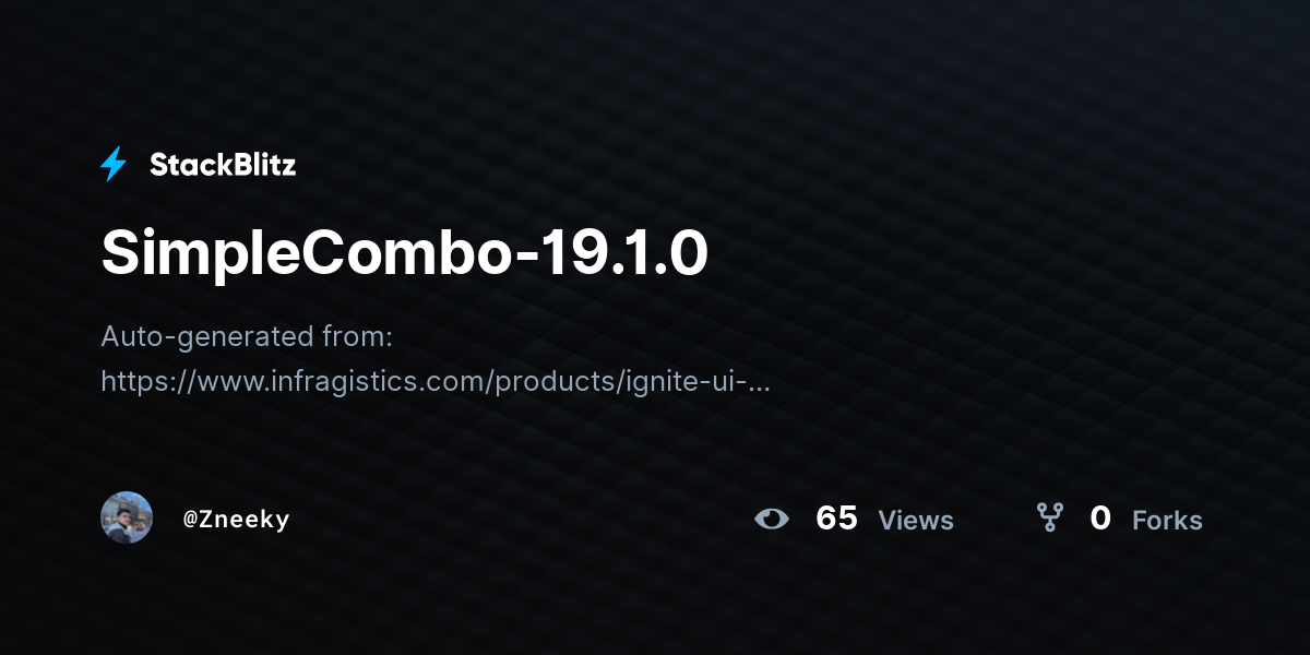 SimpleCombo-19.1.0 - StackBlitz