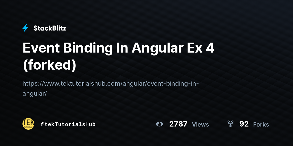 Event Binding In Angular Ex 4 (forked) - StackBlitz