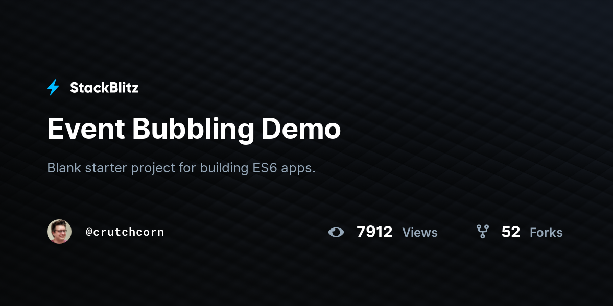 Event Bubbling Demo - StackBlitz