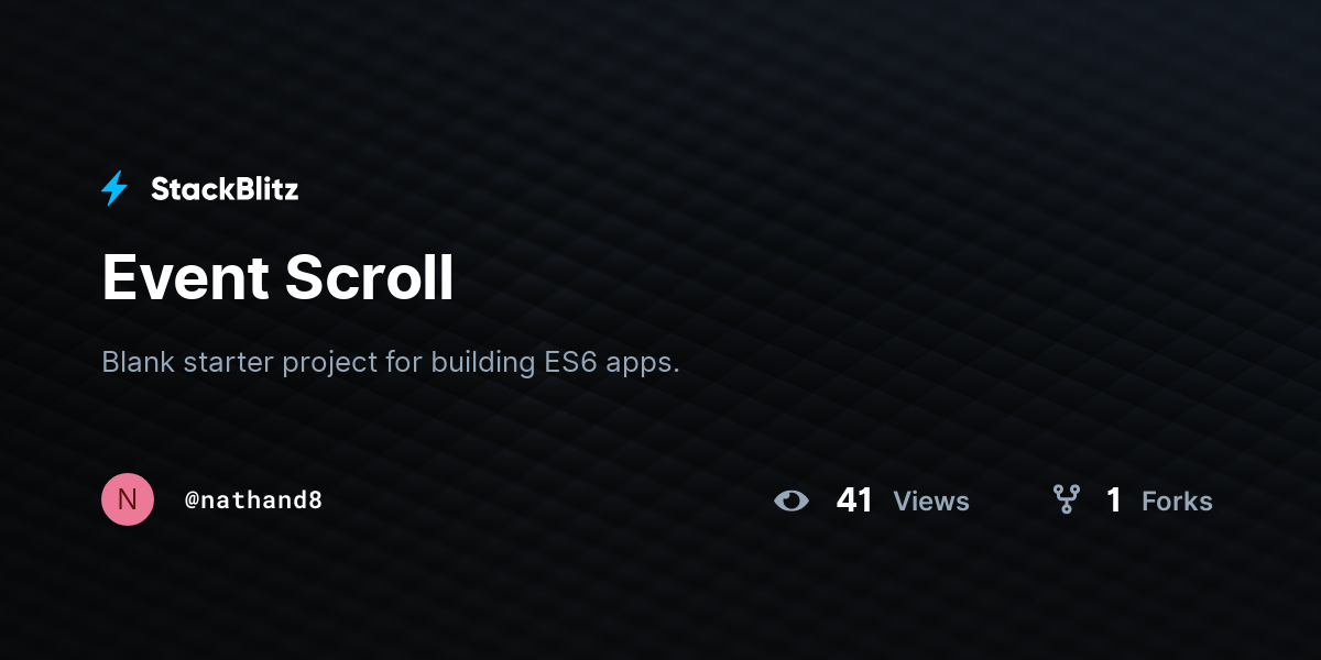 Event Scroll - StackBlitz