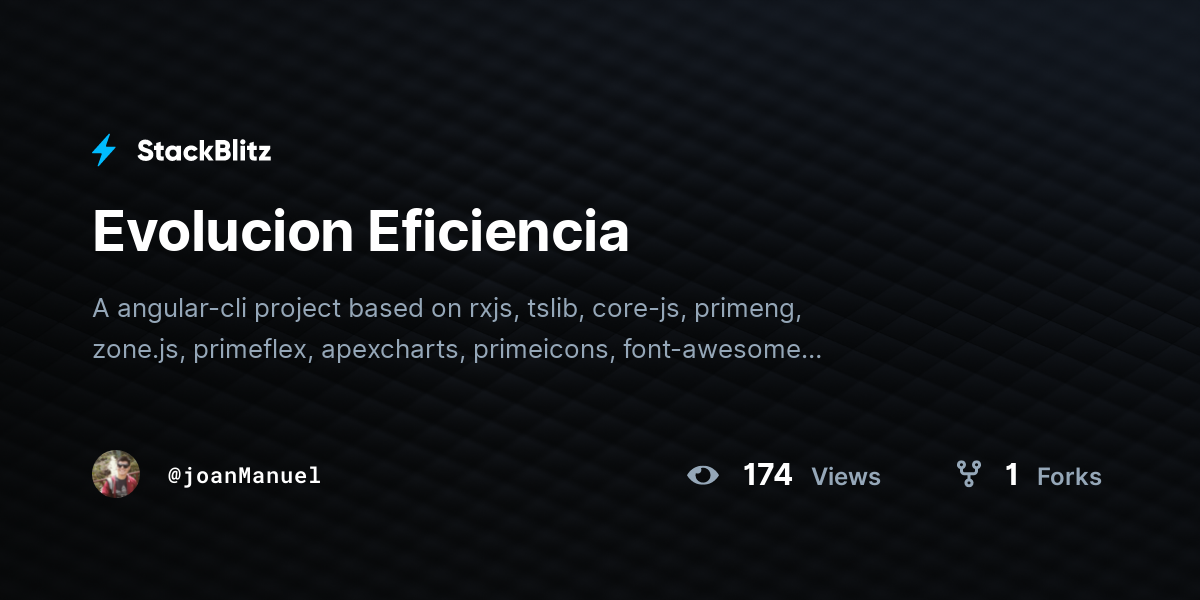 Evolucion Eficiencia - StackBlitz