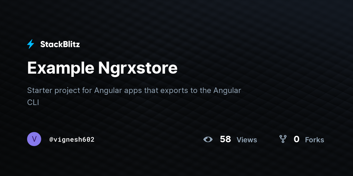 Example Ngrxstore - StackBlitz