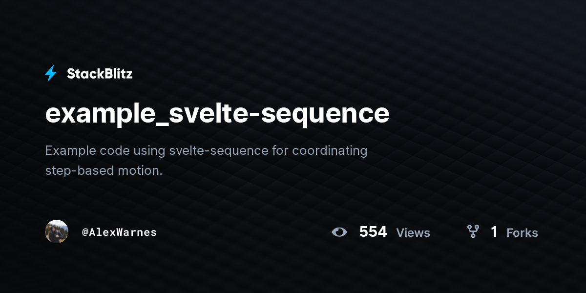 example_svelte-sequence - StackBlitz