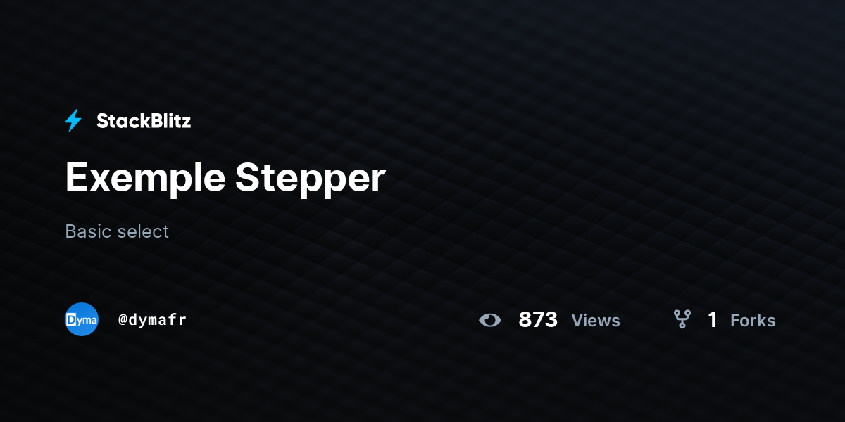 Exemple Stepper - StackBlitz
