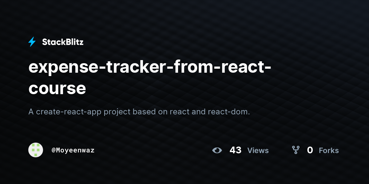 expense-tracker-from-react-course - StackBlitz