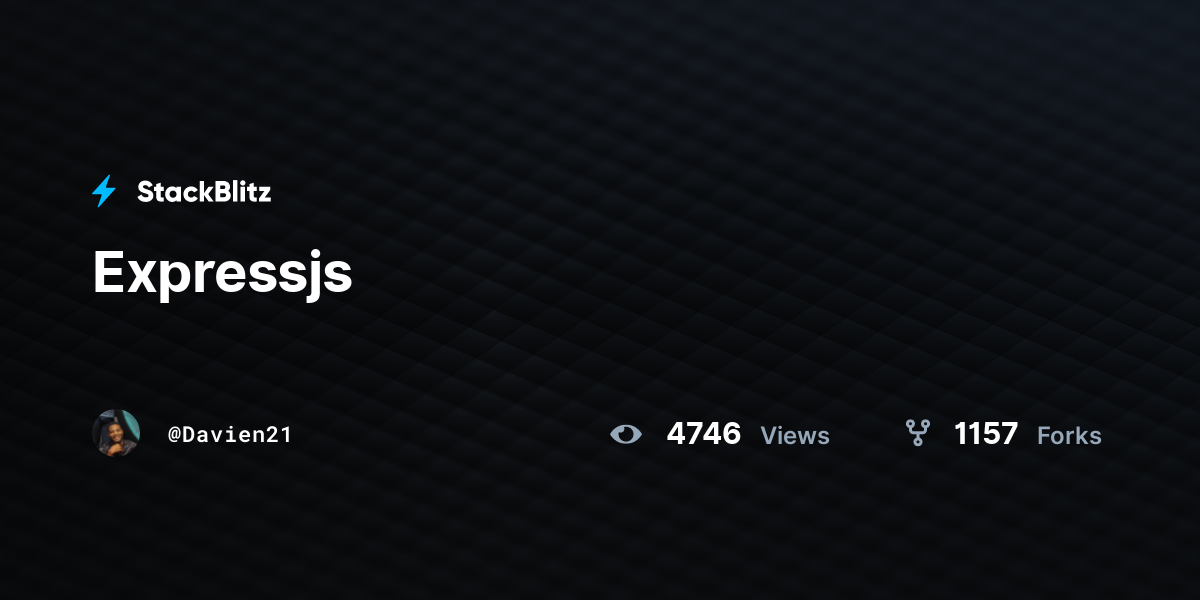 Expressjs - StackBlitz