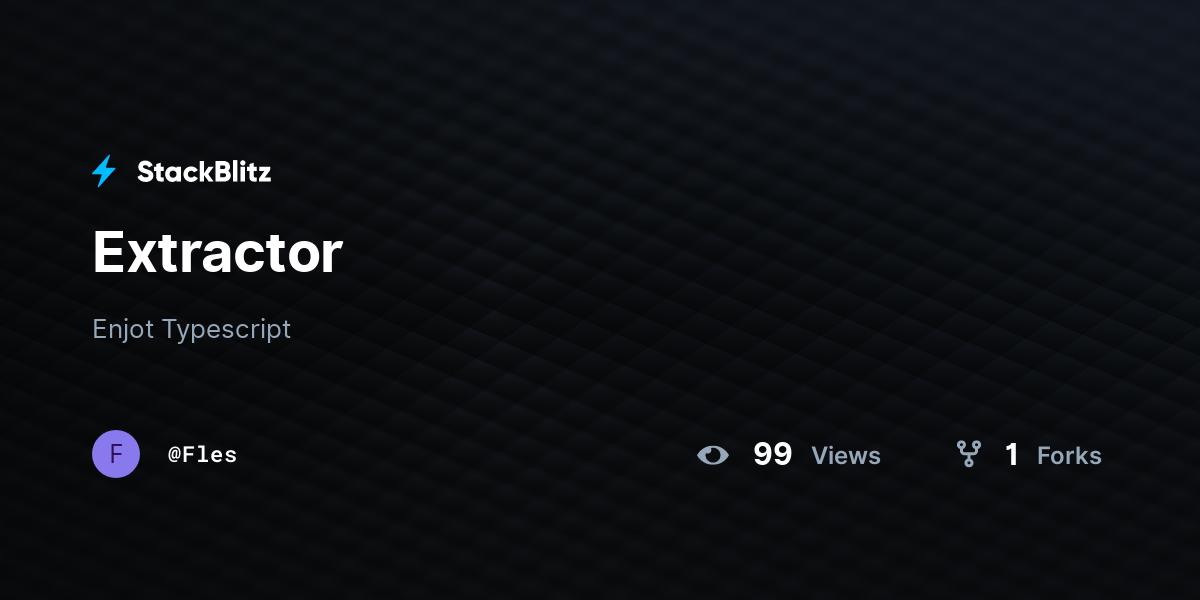 Extractor - StackBlitz