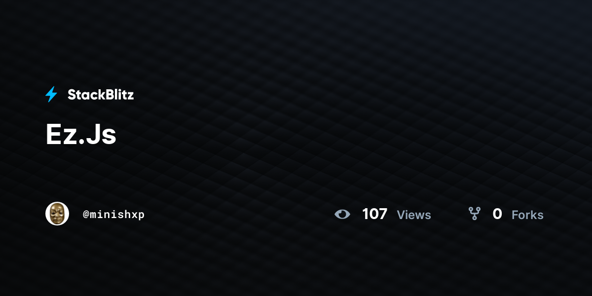 Ez.Js - StackBlitz