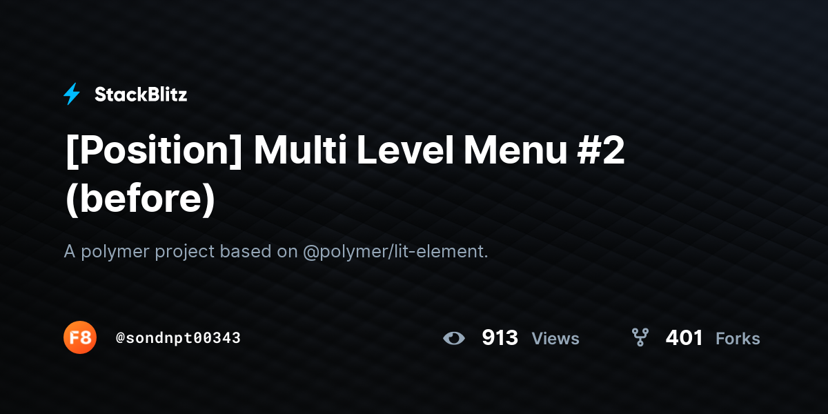 [Position] Multi Level Menu #2 (before) - StackBlitz