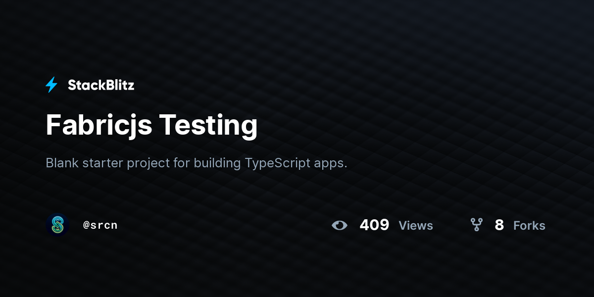 Fabricjs Testing - StackBlitz