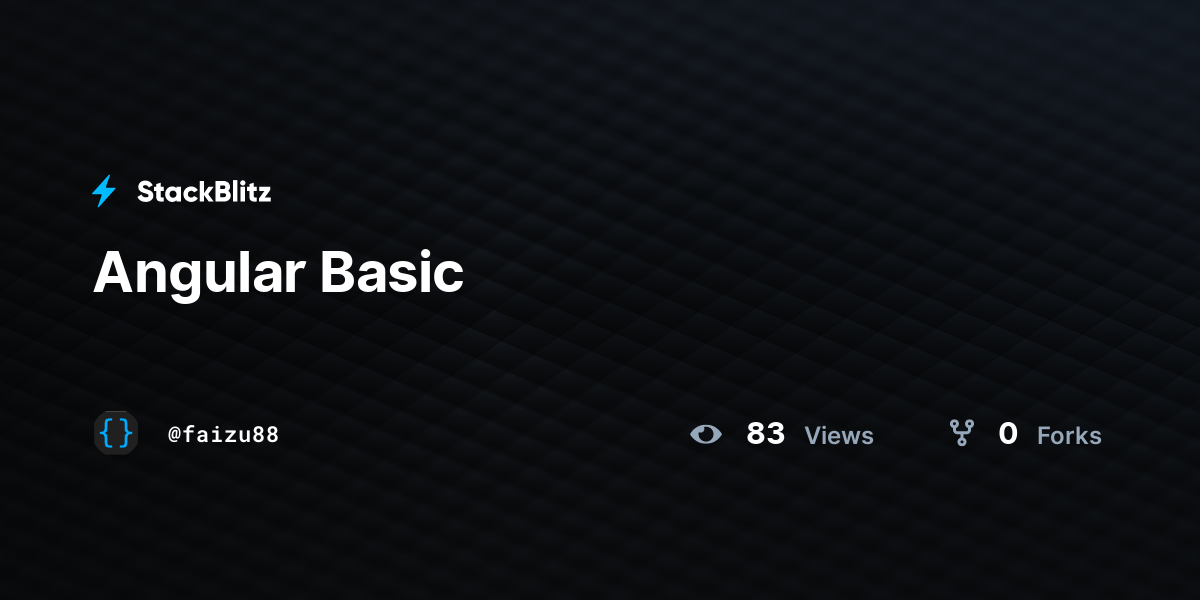 Angular Basic - StackBlitz