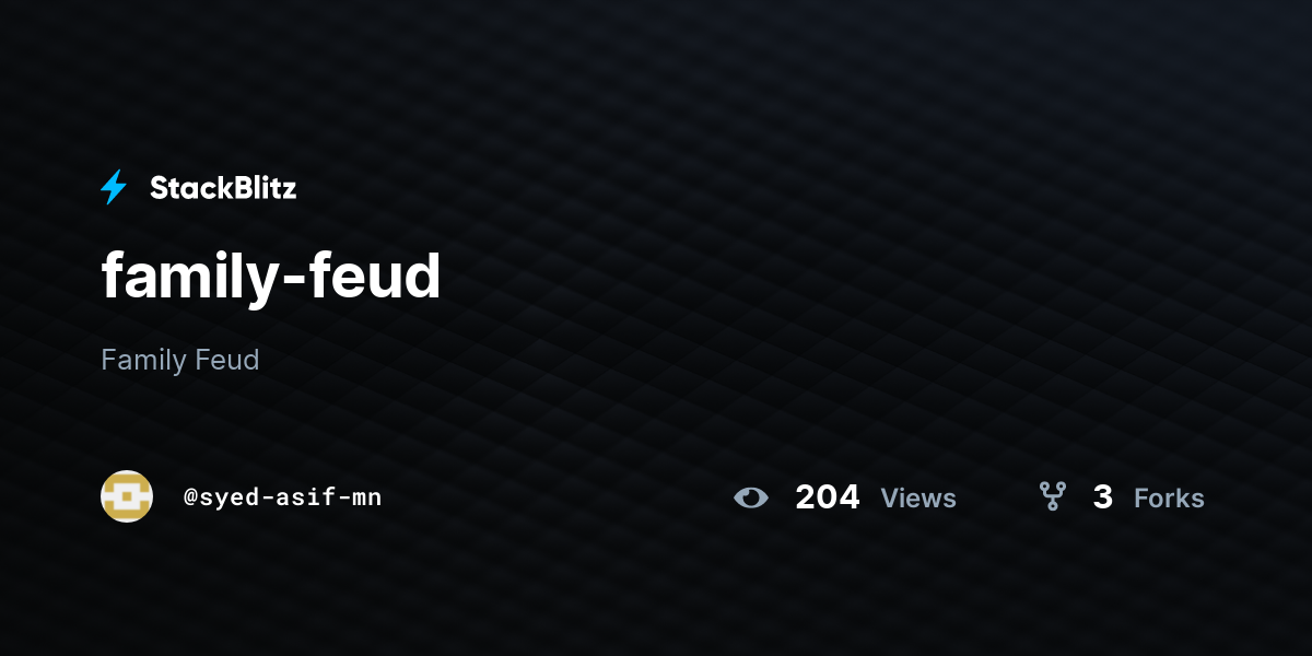 family-feud - StackBlitz