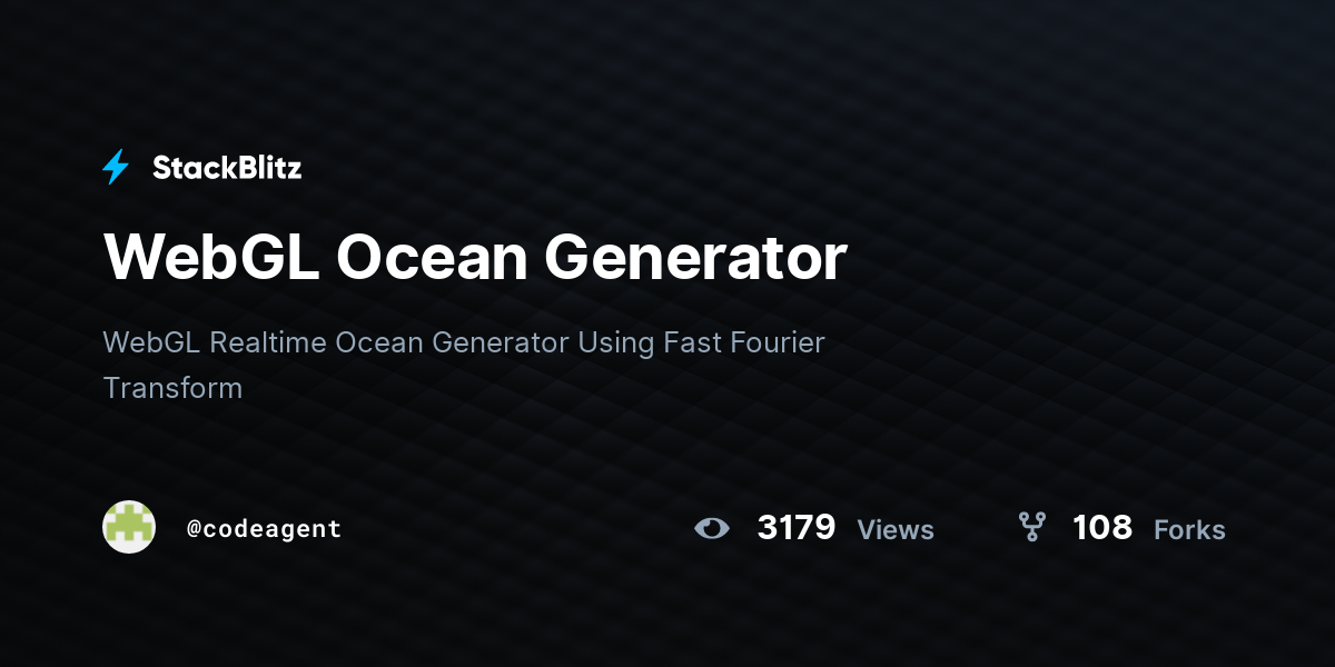 WebGL Ocean Generator - StackBlitz