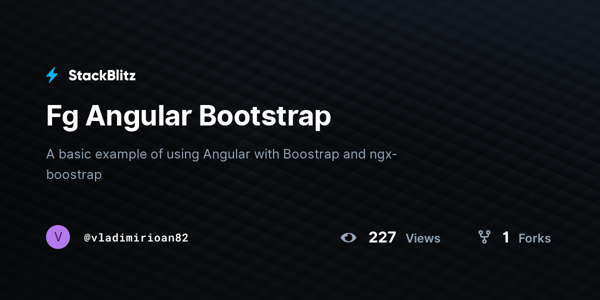 Fg Angular Bootstrap - StackBlitz