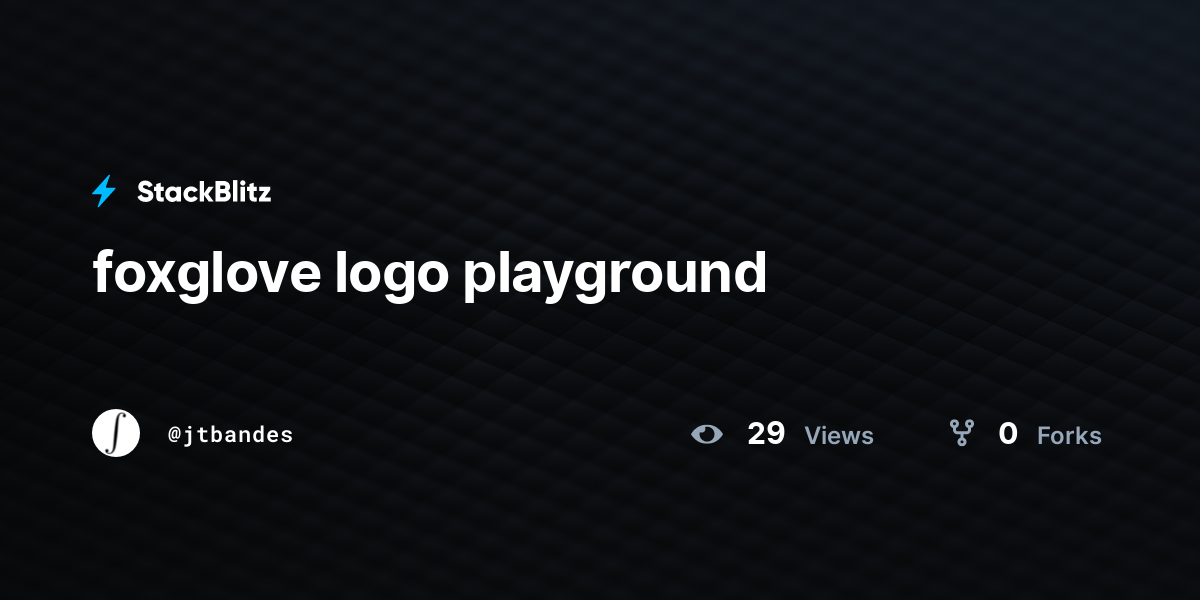 foxglove logo playground - StackBlitz