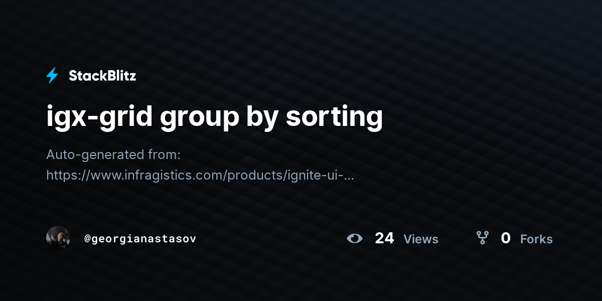 igx-grid group by sorting - StackBlitz