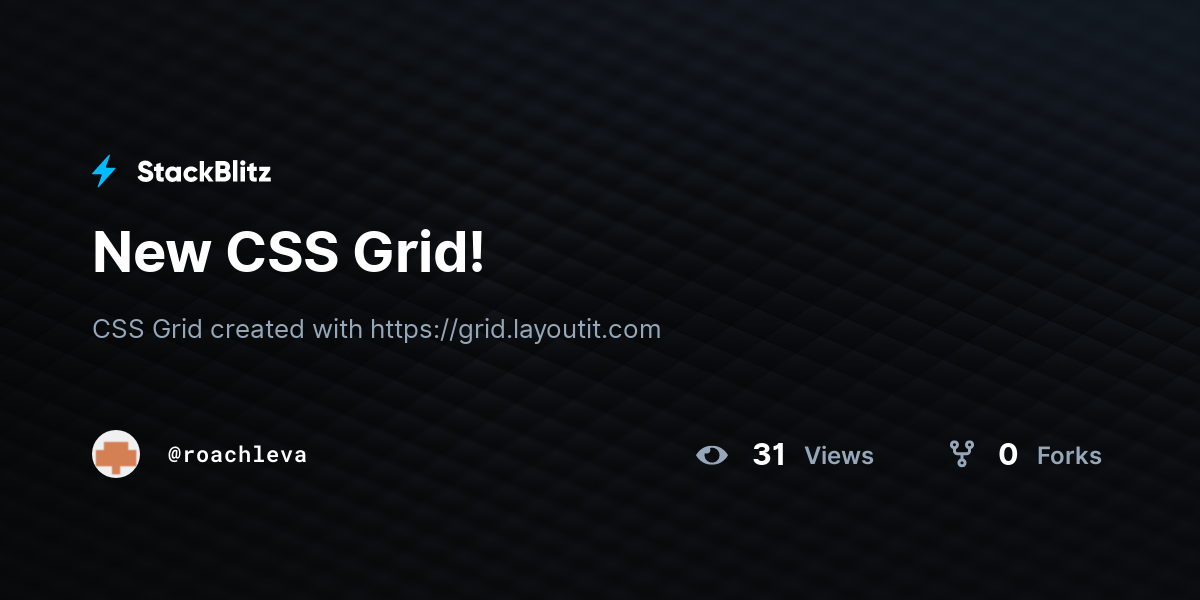 New CSS Grid! - StackBlitz