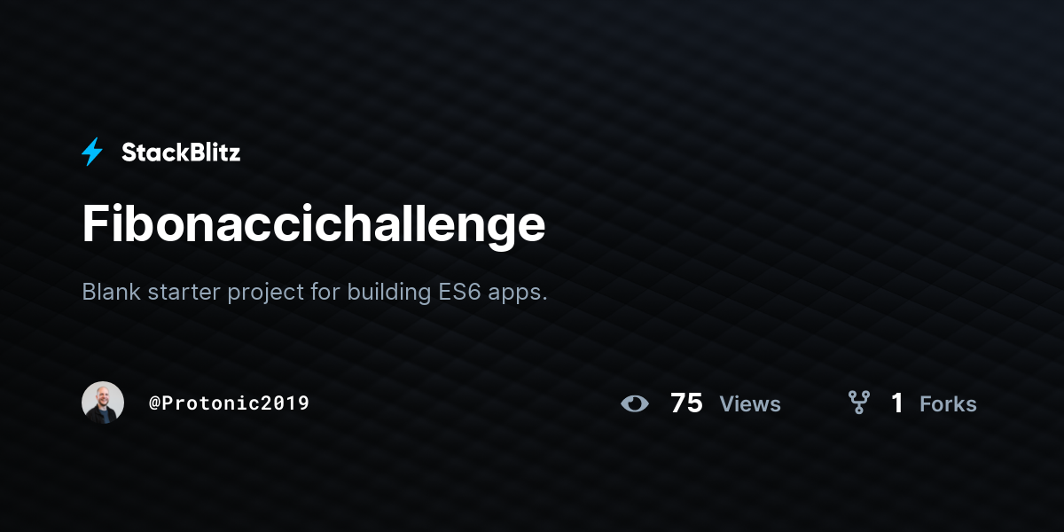 Fibonaccichallenge Stackblitz