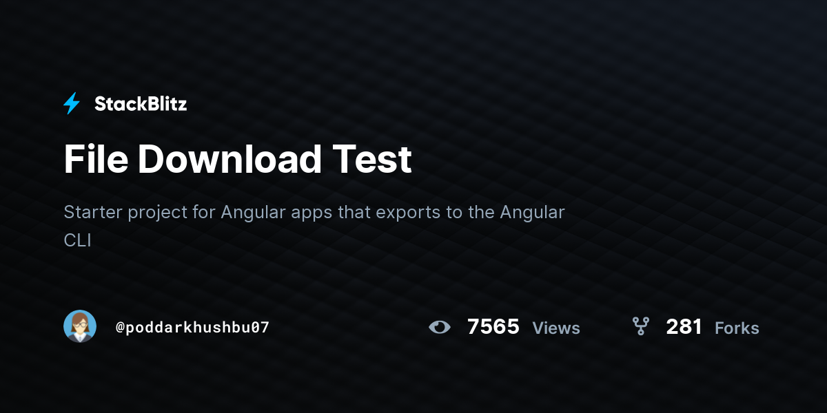 File Download Test Stackblitz